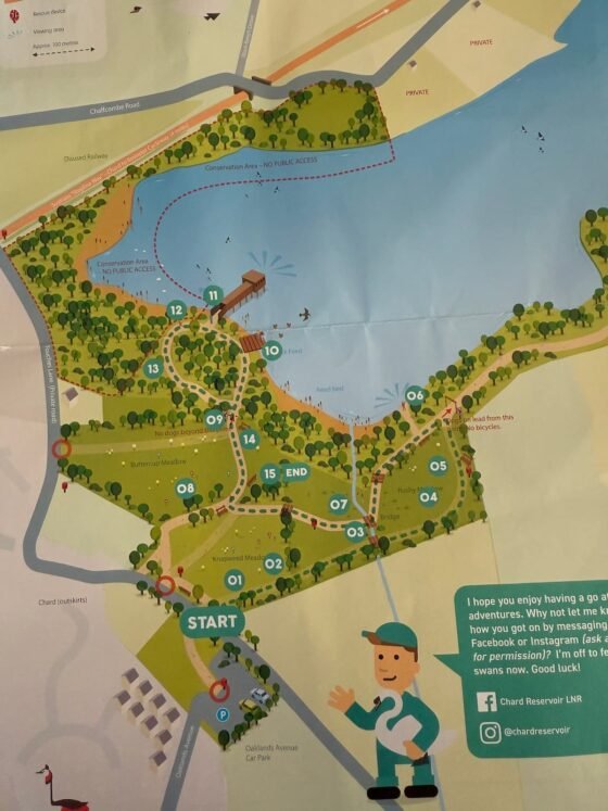 Chard reservoir circular walk, 2.5 miles - Down Somerset Way